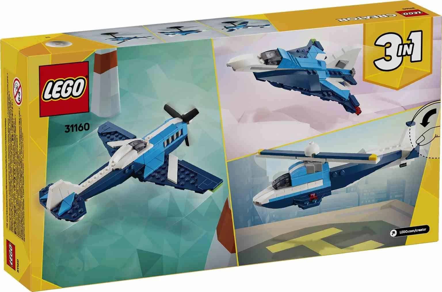 LEGO CREATOR 3en1 | Aeronave: Avión de Carreras - 31160 - nx3 Arquitectura